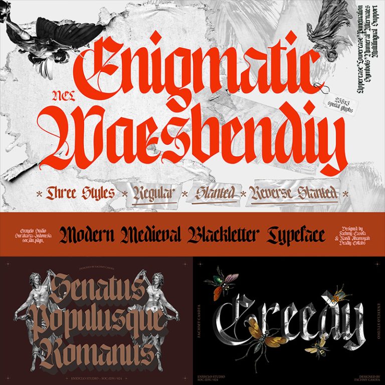 30+ Best Blackletter Fonts with Modern Medieval Style — ENXYCLO STUDIO